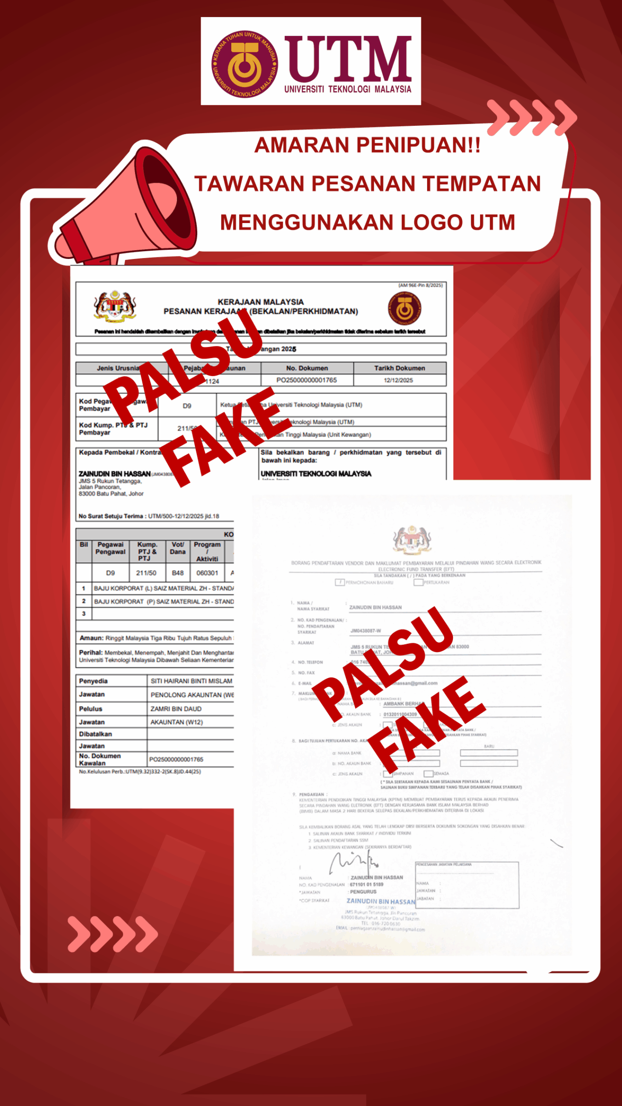 UTM Bursary | Jabatan Bendahari, Universiti Teknologi Malaysia (UTM)